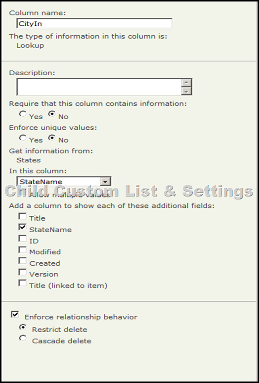 Bytes Matters: Creating Relational Lists in SharePoint-2010